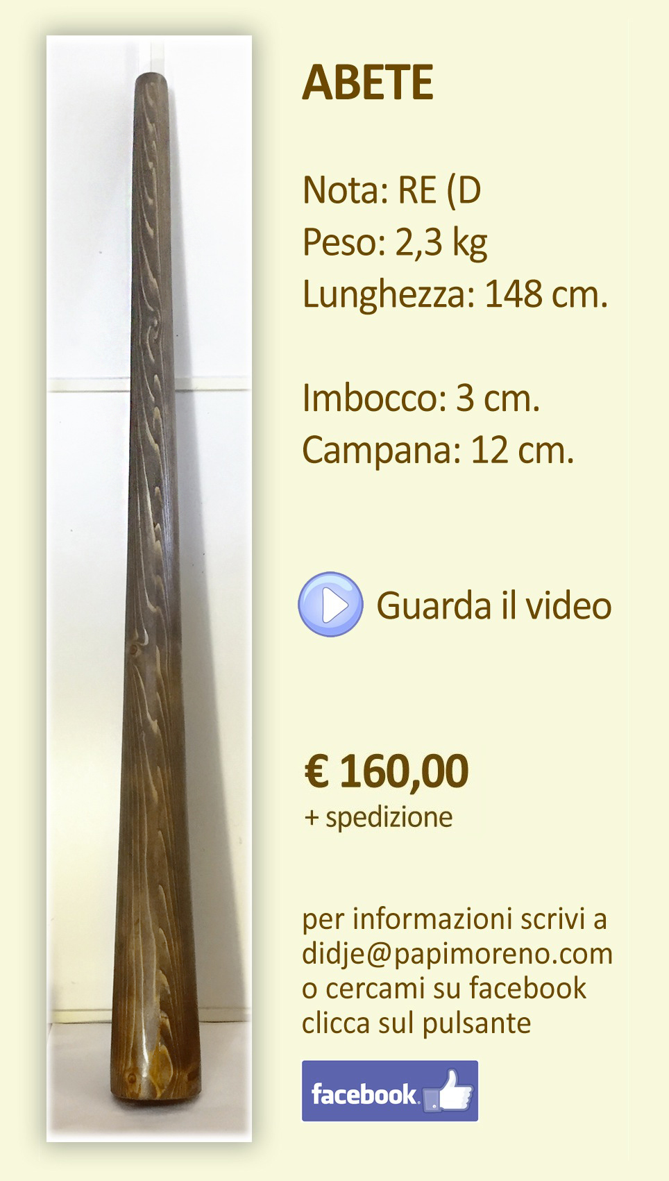 Vendita didgeridoo, didjeridoo, didjeridu