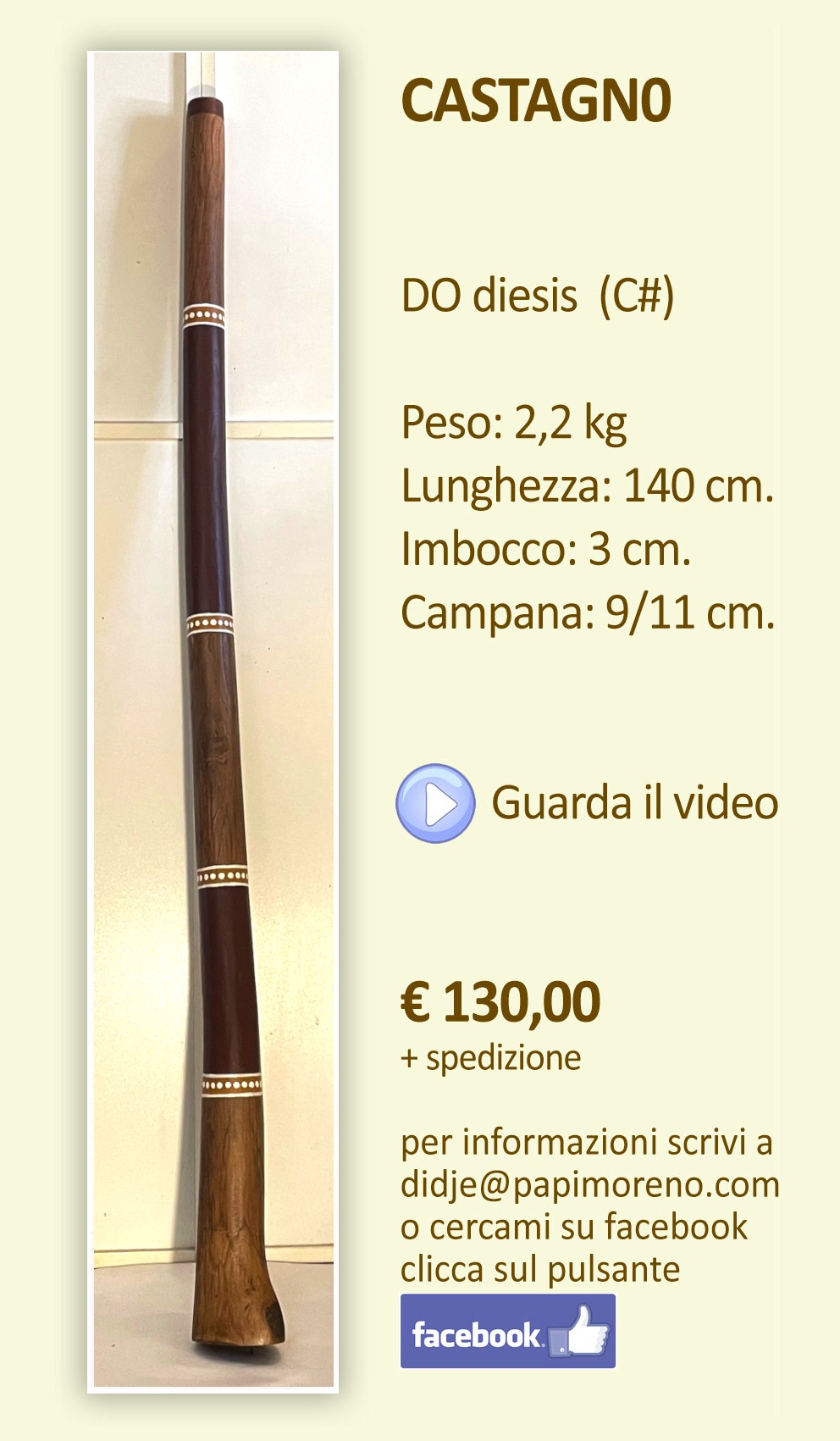 Vendita didgeridoo, didjeridoo, didjeridu